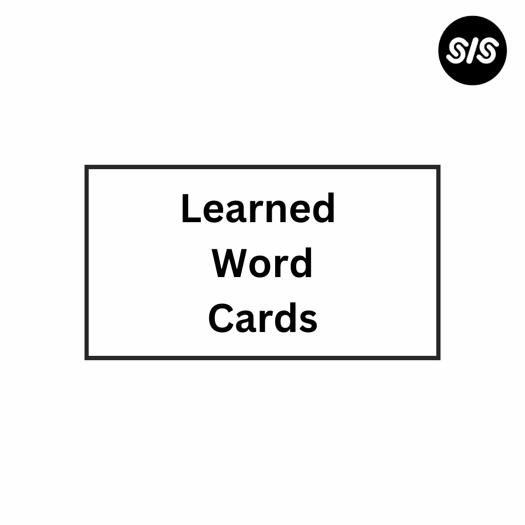 Learned Word Cards – Dyslexia Media, LLC