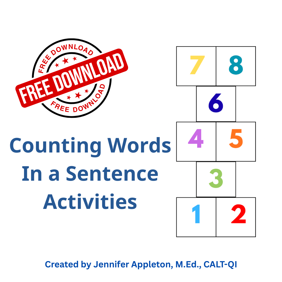 Free! Counting Words in a Sentence Activities – Dyslexia Media, LLC
